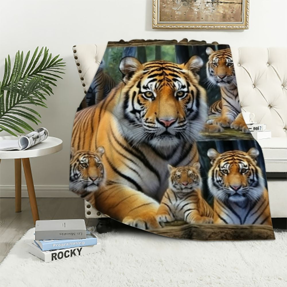 COMIO Tiger Blanket,Tiger Gifts for Women Men,Tiger Throw Blanket for ...