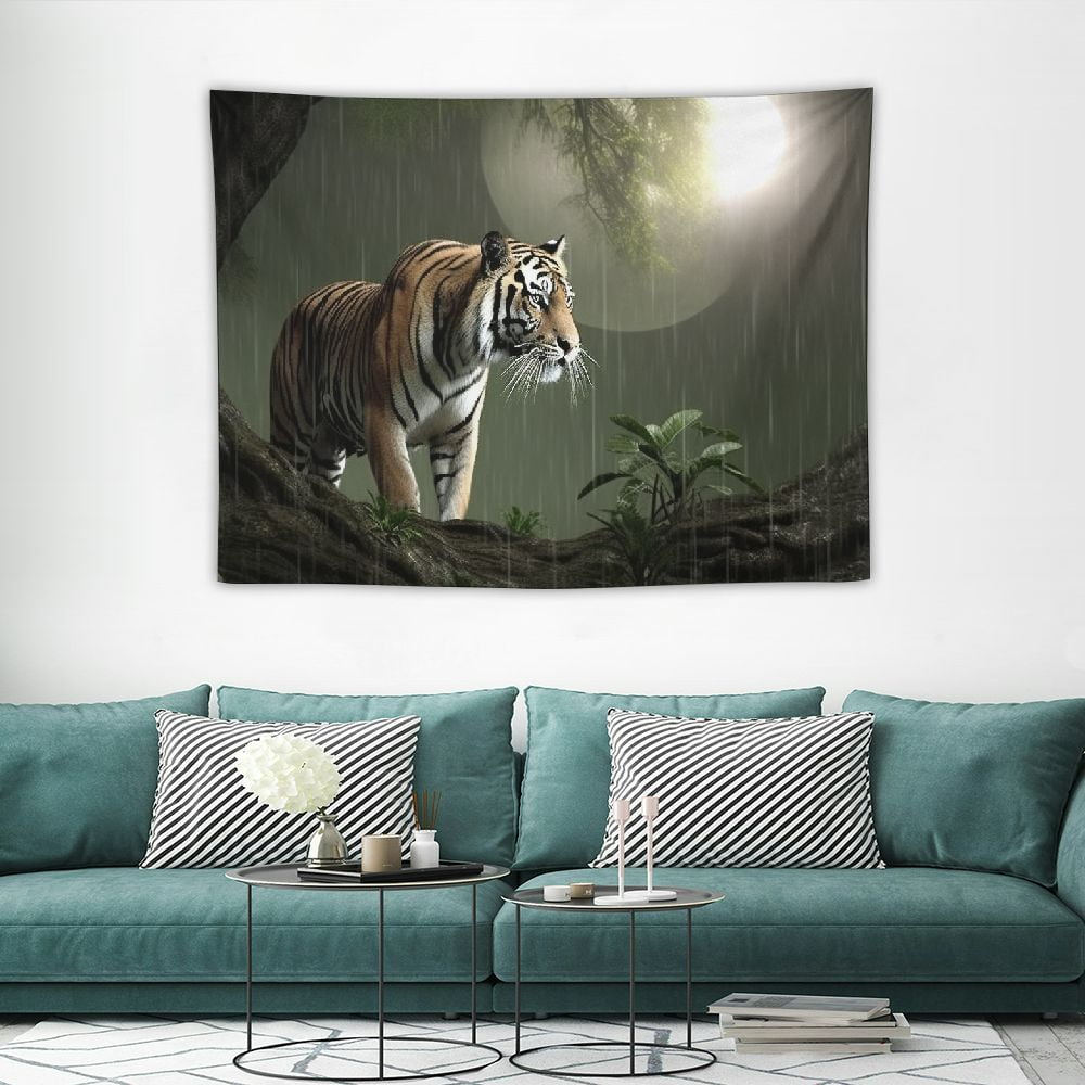 COMIO Tiger Tapestry Wall Hanging Tiger Print Wall Art Tapestry for ...