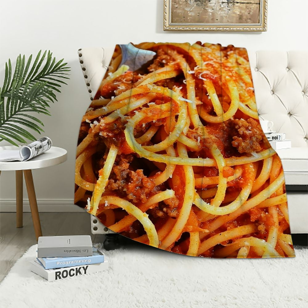 COMIO Tomato Spaghetti Blanket Throw Super Soft and Cozy Blankets for ...