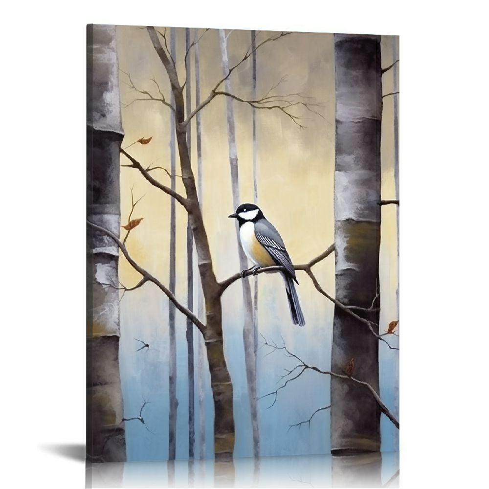 COMIO Tree and Bird Wall Art,Canvas Print Nature Scenery Wall Art ...