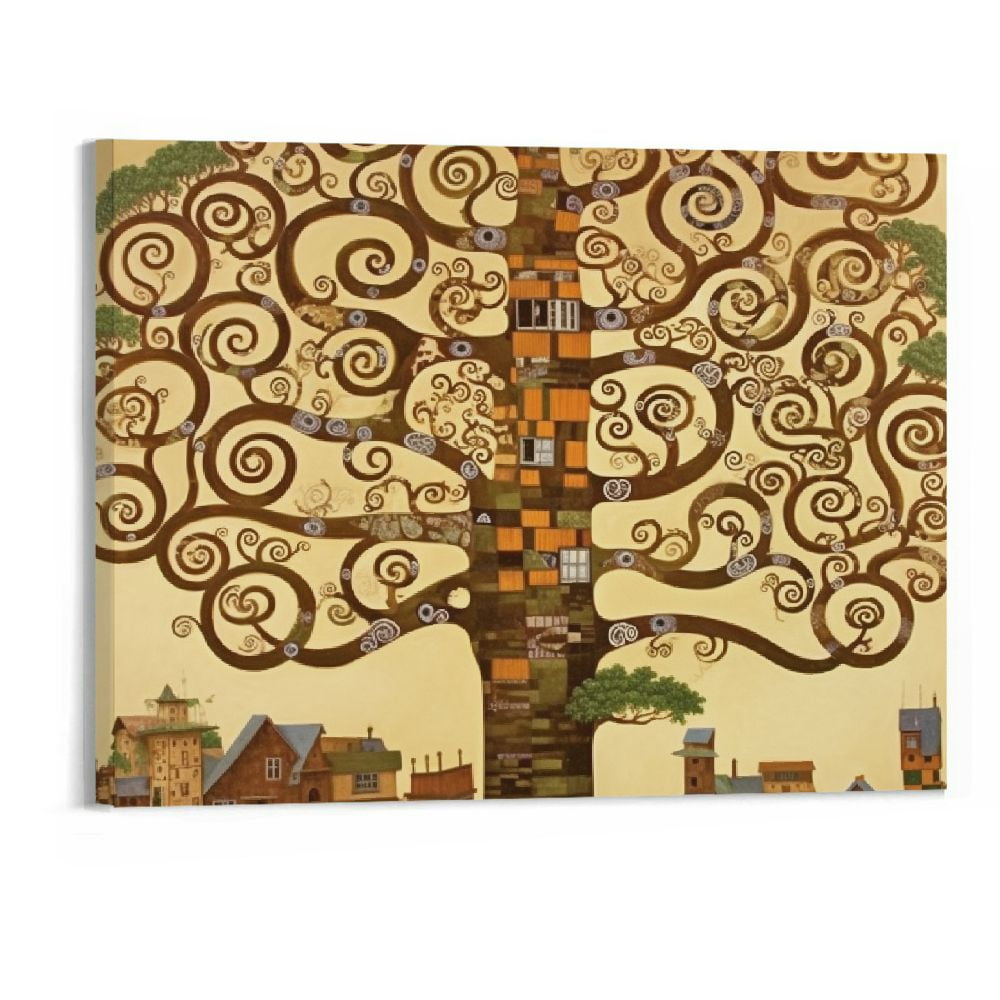 COMIO Tree of Life Large Canvas Prints Wall Art by Gustav Klimt ...