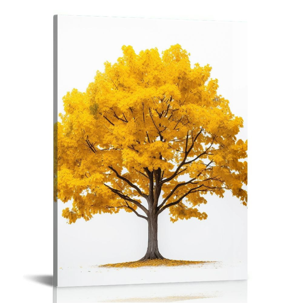 COMIO Tree Wall Art Decor Painting Pictures Print On Canvas, Brown Tree ...
