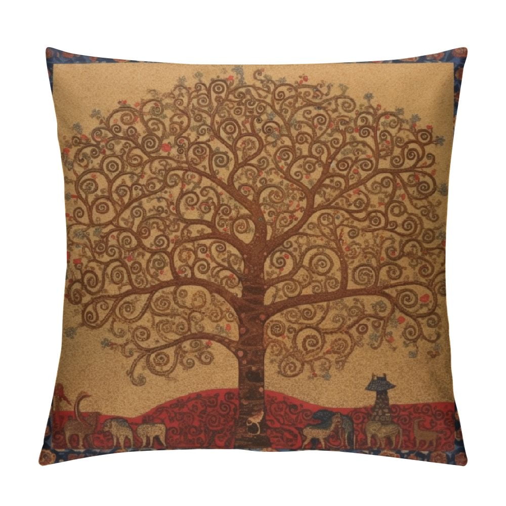 COMIO Tree of Life I European Cushion Cover | Decorative Cushion Case ...
