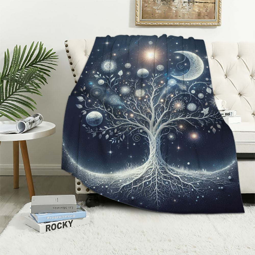 COMIO Tree of Life Throw Blanket Soft All Season Blanket Sofa Bed ...