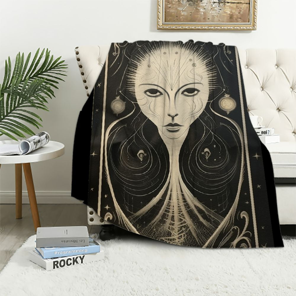 COMIO Trippy Sun and Moon Throw Blanket Throw Size, Gothic Hourglass ...