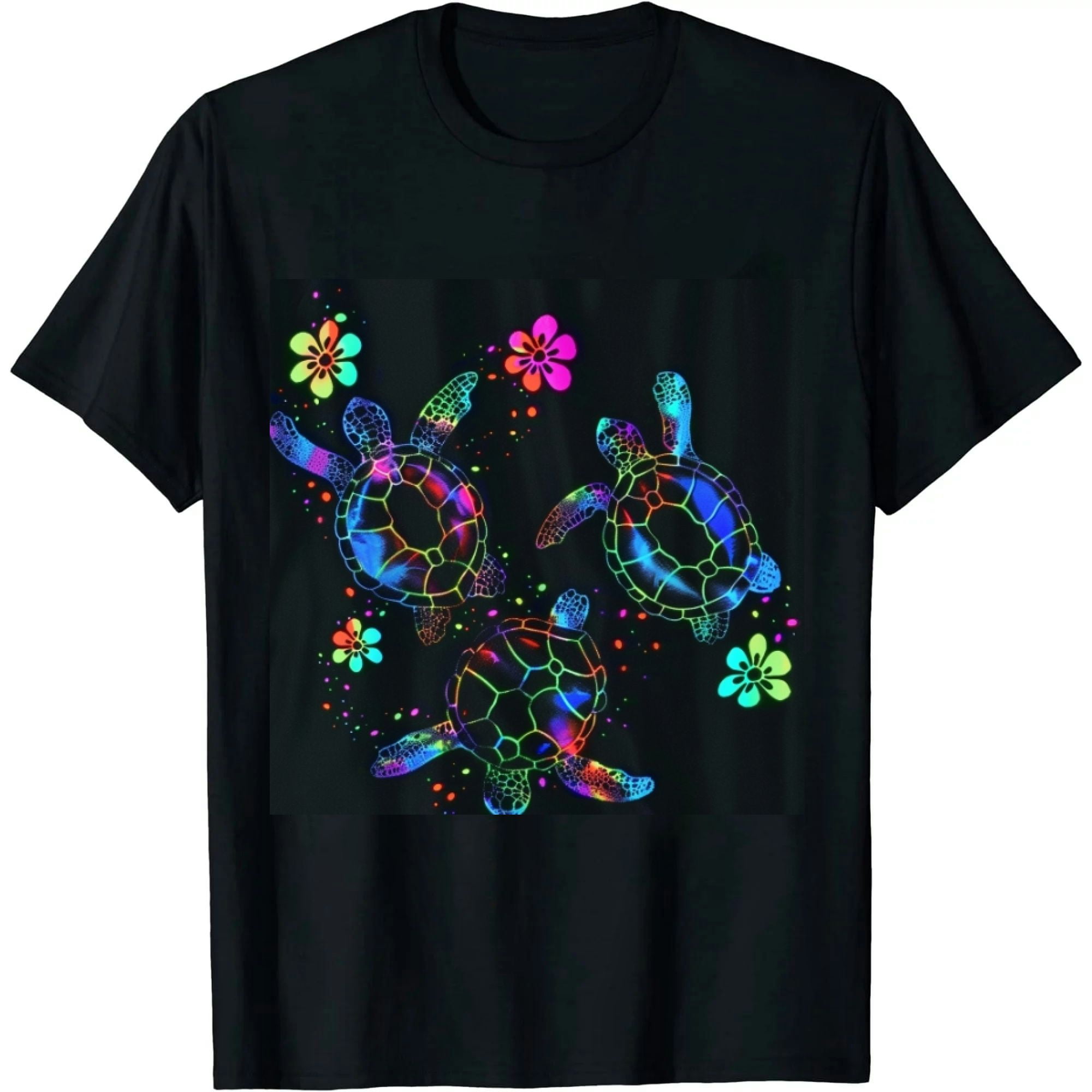 COMIO Tropical Colors Hawaiian Honu Sea Turtles T-Shirt - Walmart.com