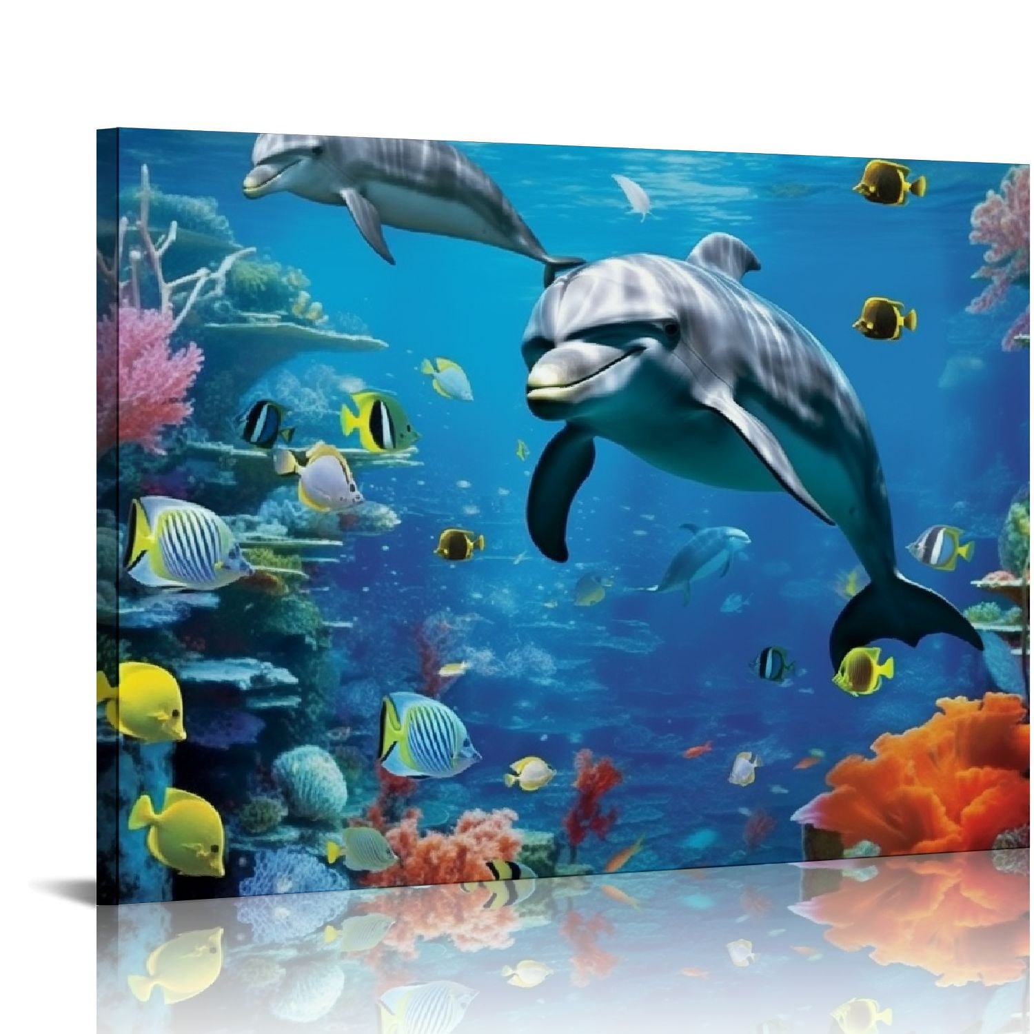 COMIO Tropical Ocean Sealife Coral Reef, Fish, Dolphin Underwater ...