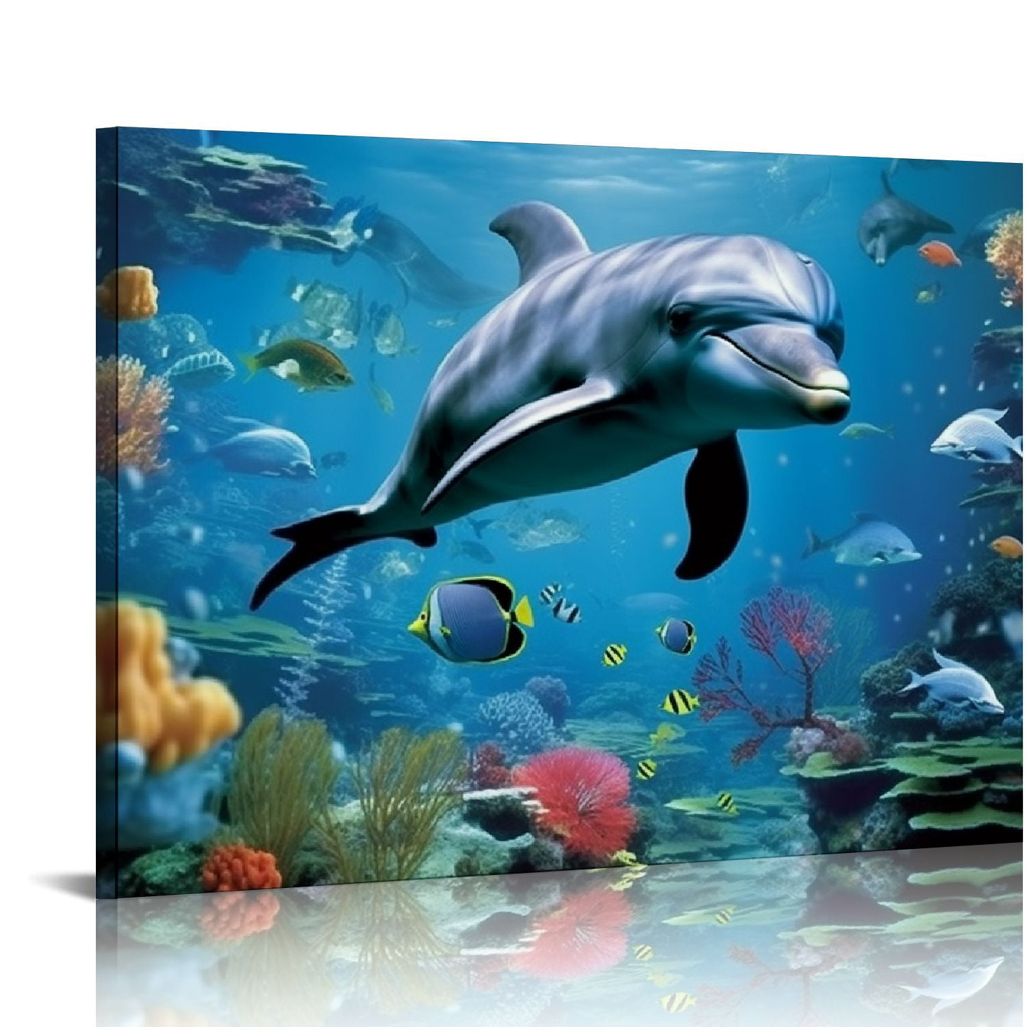 COMIO Tropical Ocean Sealife Coral Reef, Fish, Dolphin Underwater ...