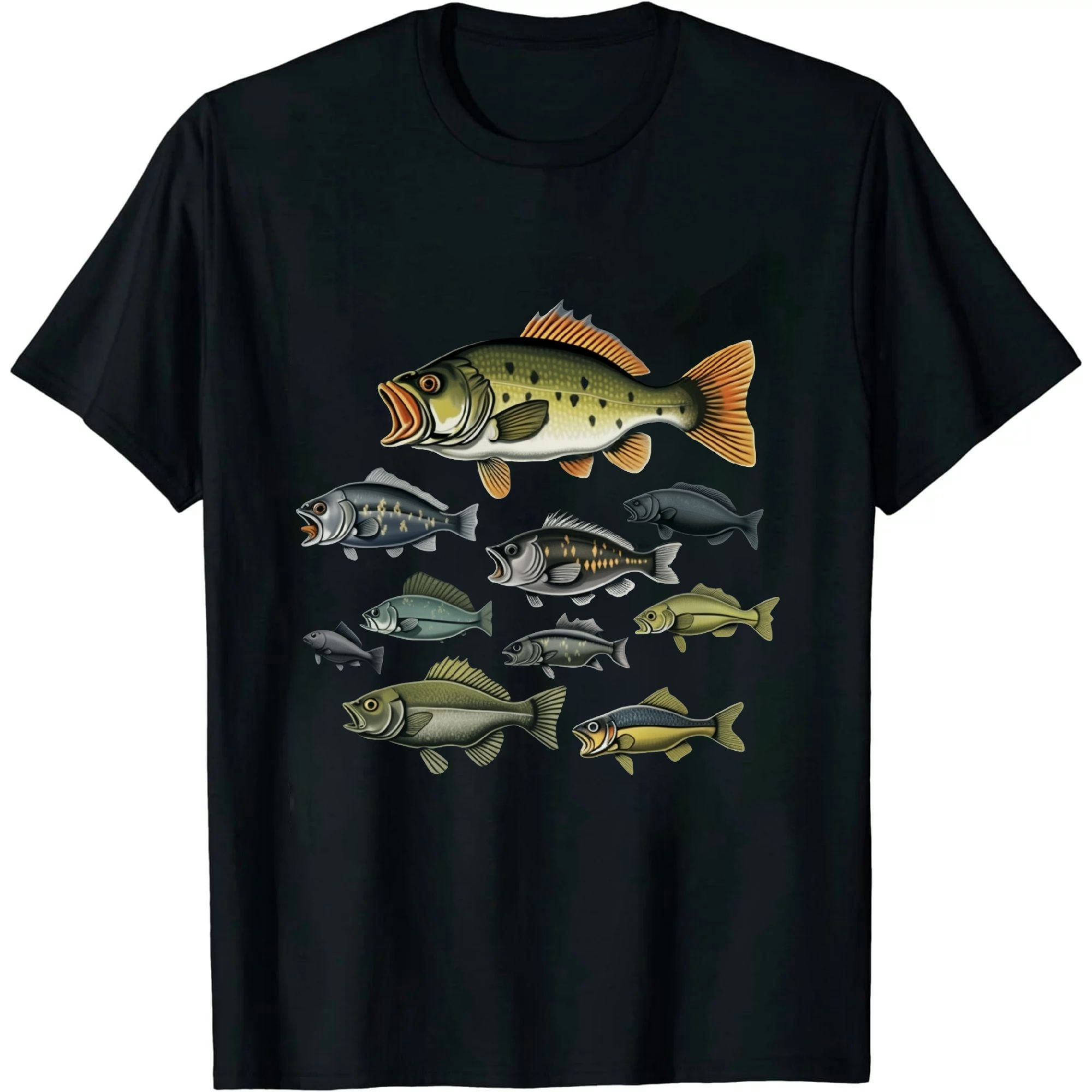 COMIO Types Of Freshwater Fish Species Fishing T-Shirt - Walmart.com