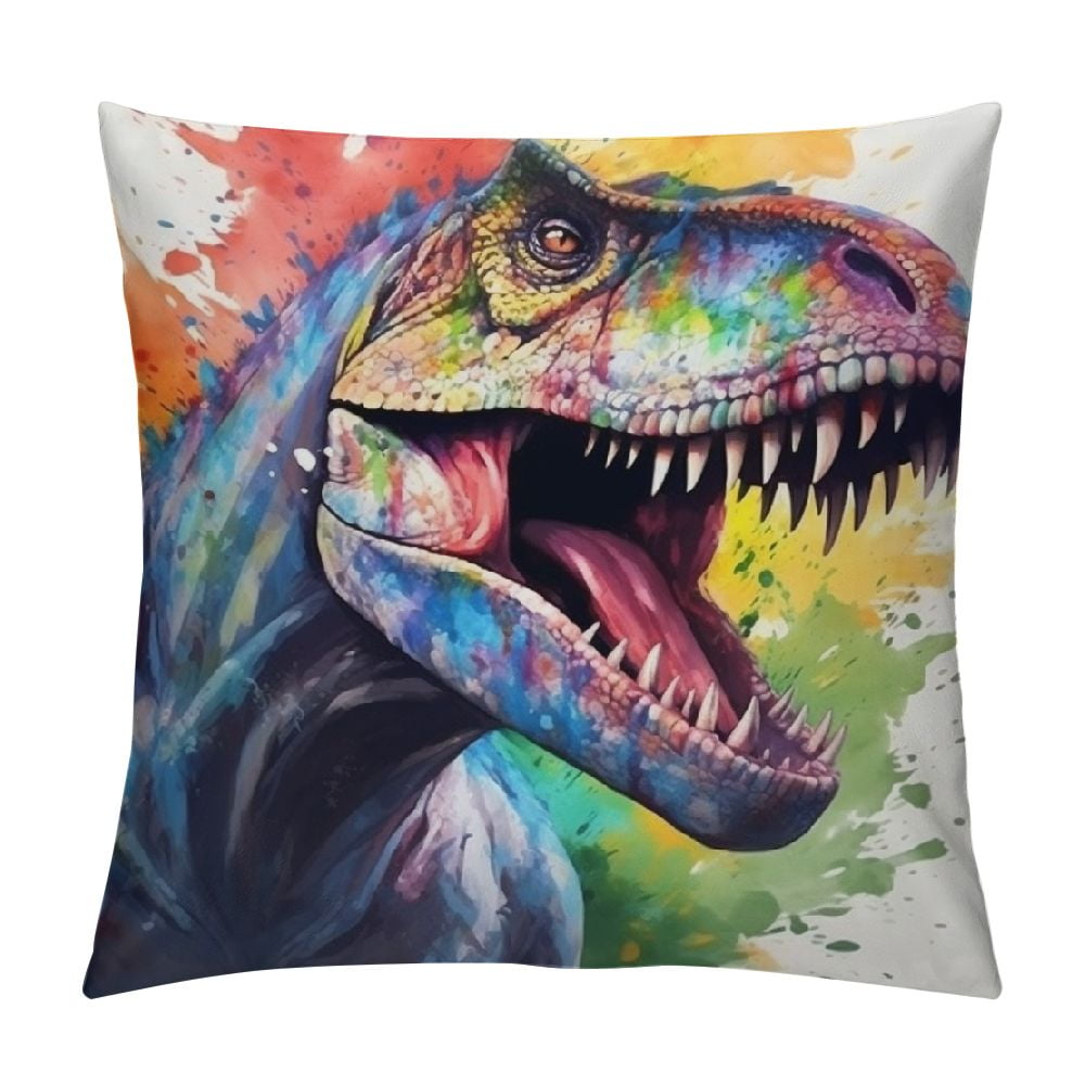 COMIO Tyrannosaurus Rex Pillow Covers Square Pillow Cushion Cases ...