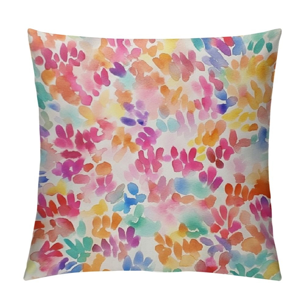 COMIO UPOOS Throw Pillow Cover Green Polka Pattern with Bright Pink ...