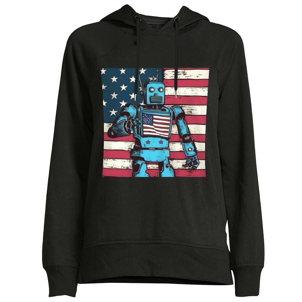 COMIO US Flag funny Giant Robot, Robot Pullover Hoodie - Walmart.com