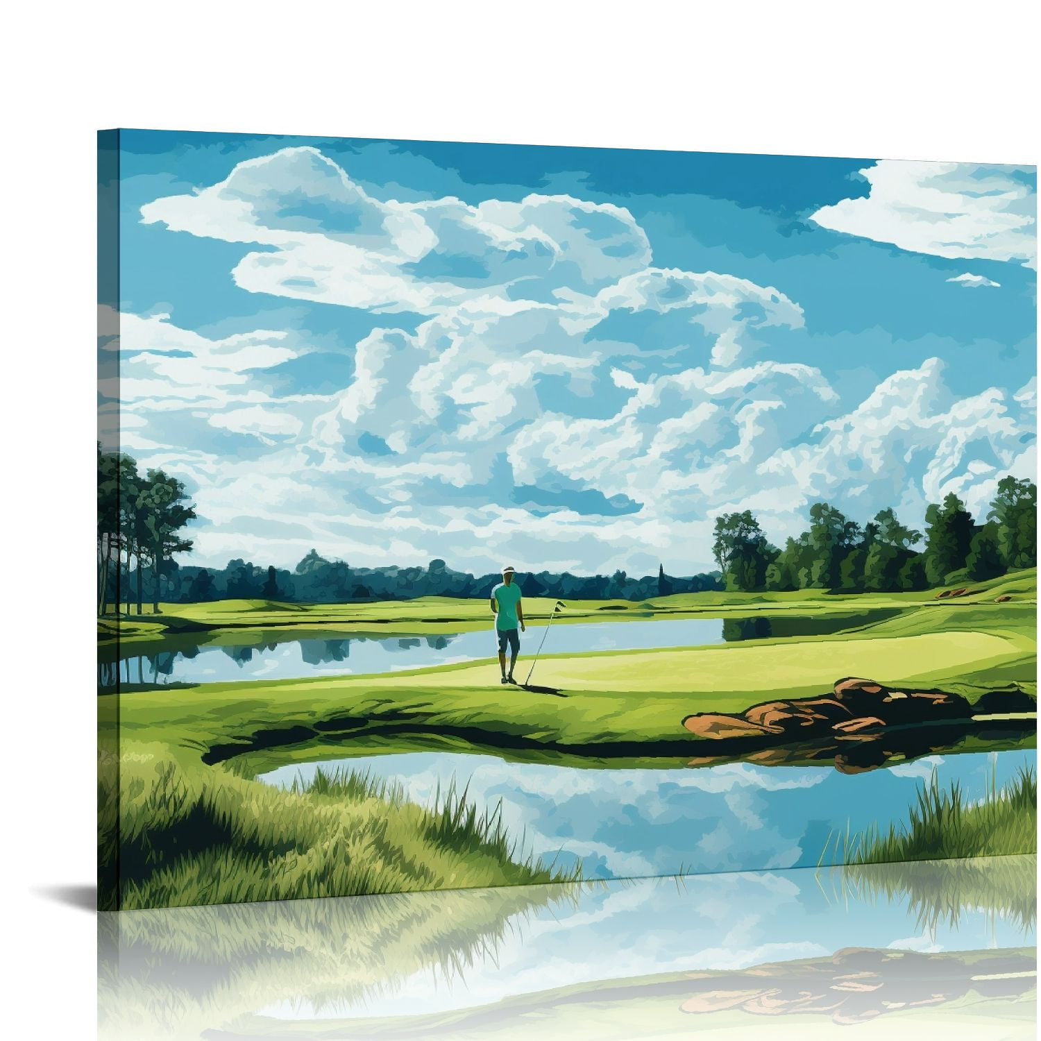 COMIO USA Golf Course Wall Art TPC Sawgrass Golf Course Pictures Canvas ...