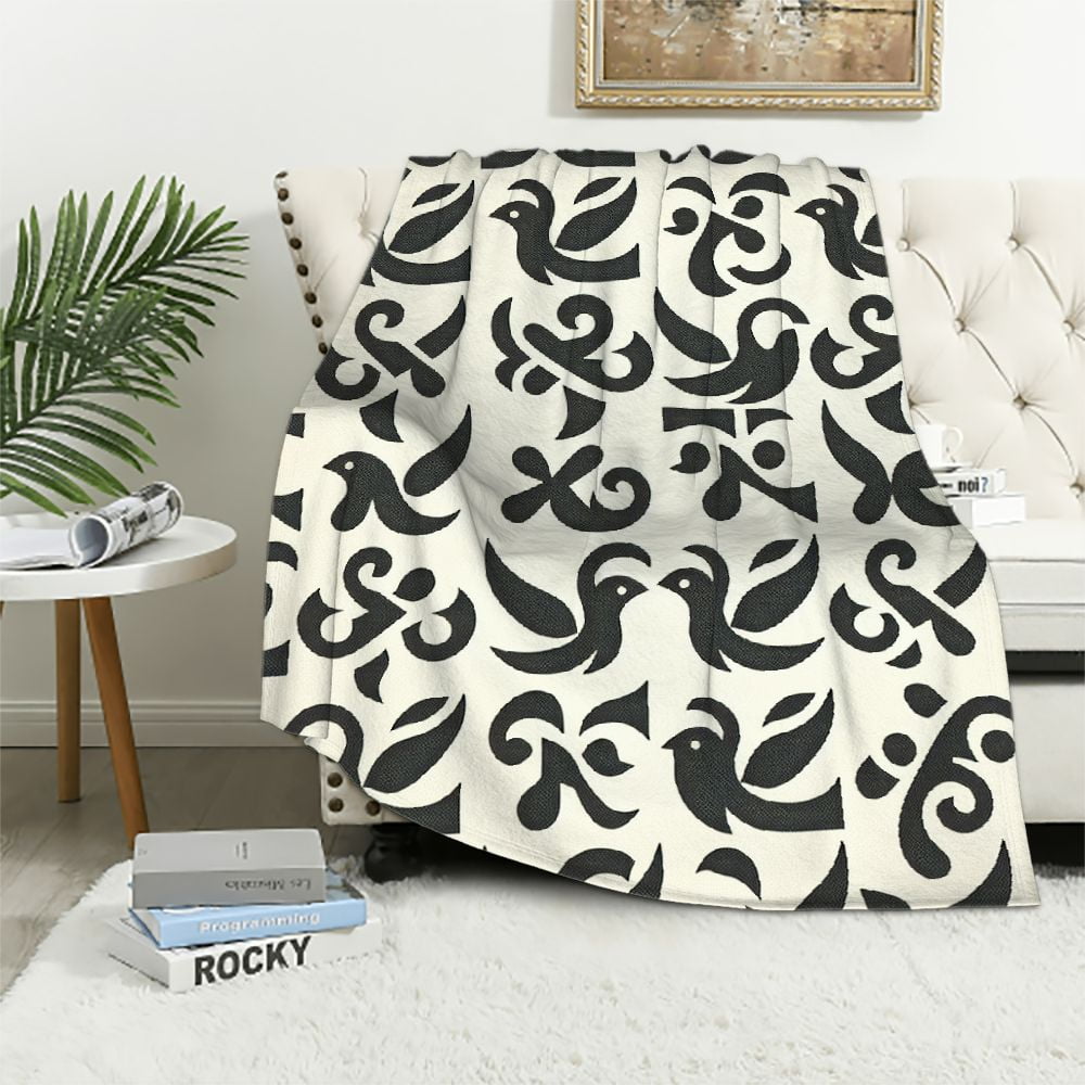 YANMS Ultra-Plush Collection Throw Blanket-Reversible Sherpa Cover ...