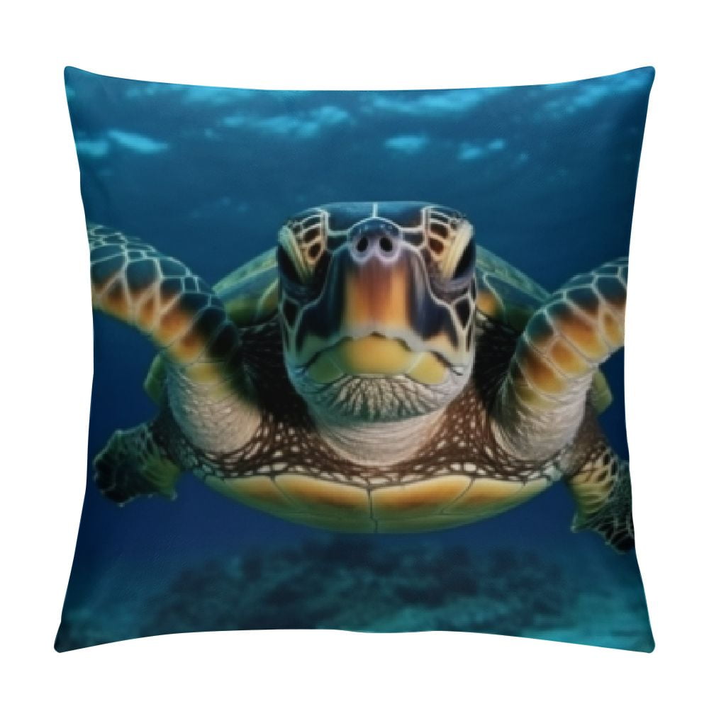 COMIO Under The Sea Turtle Body Pillow Covers Cases with Hidden Zipper ...