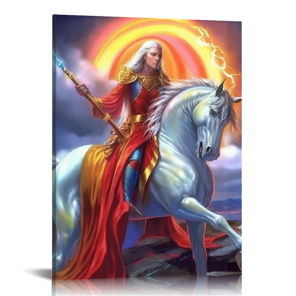 COMIO Unicorn Storm Chaser Wizard Fantasy Kids Red Dragon Room Wall ...