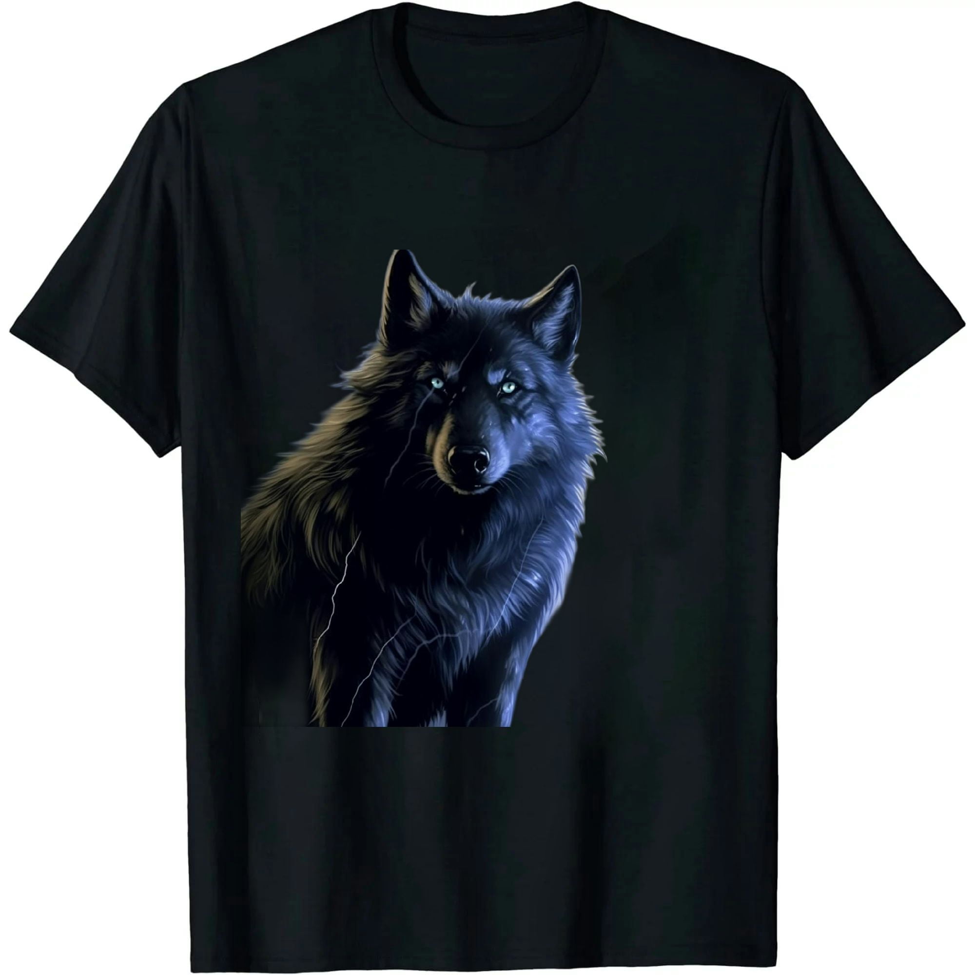 COMIO Unisex 3D Printed Short Sleeve Wolf T-Shirt Fashion Crew Neck T ...