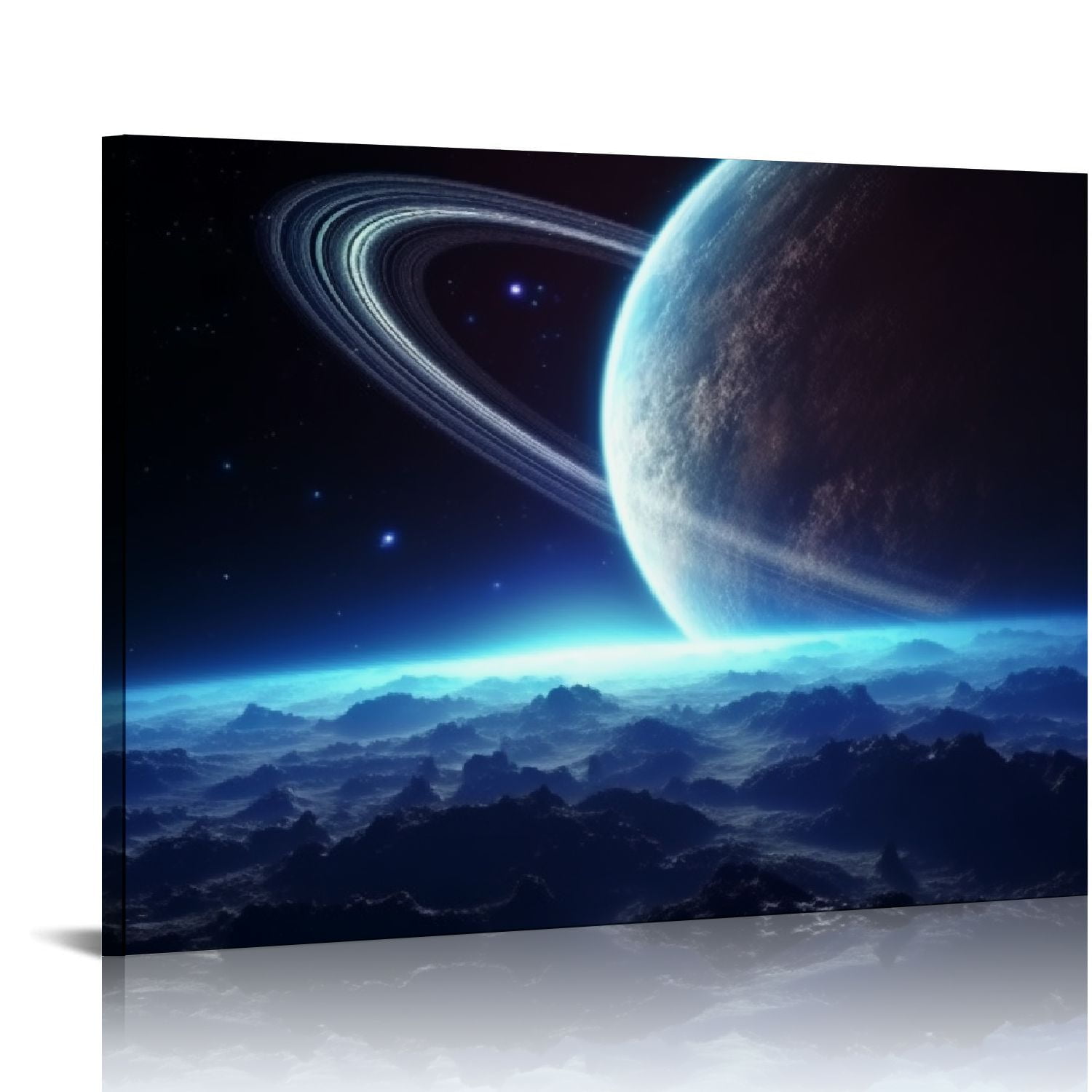 COMIO Universe Galaxy Star Wall Art - Blue Themed Prints for Modern ...