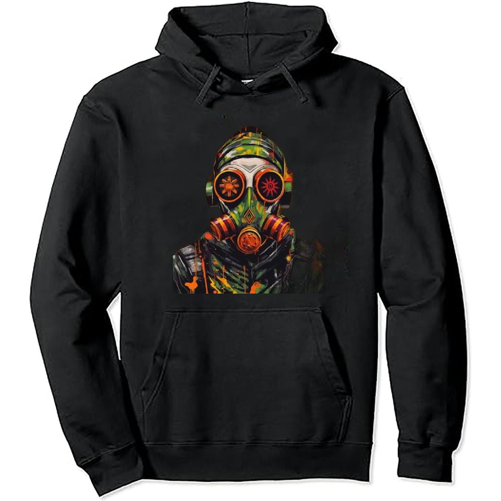 COMIO Urban Fashion Graffiti Gas Mask Street Art Pullover Hoodie ...