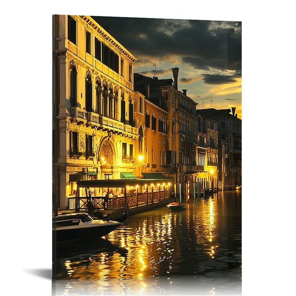 COMIO Venice Wall Art Canvas Venice Italy Grand Canal Picture Venice ...