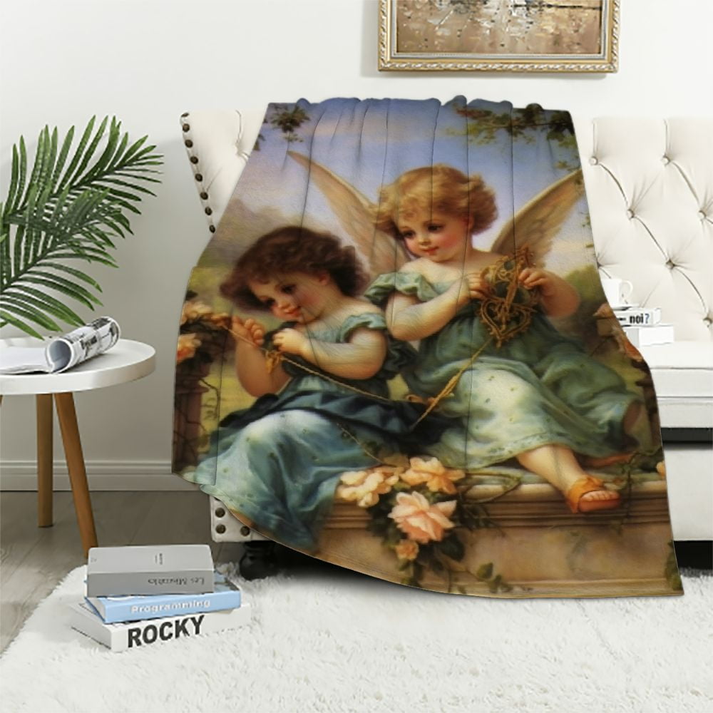 COMIO Victorian Angels Throw Blanket Super Soft Plush Throw Blanket ...