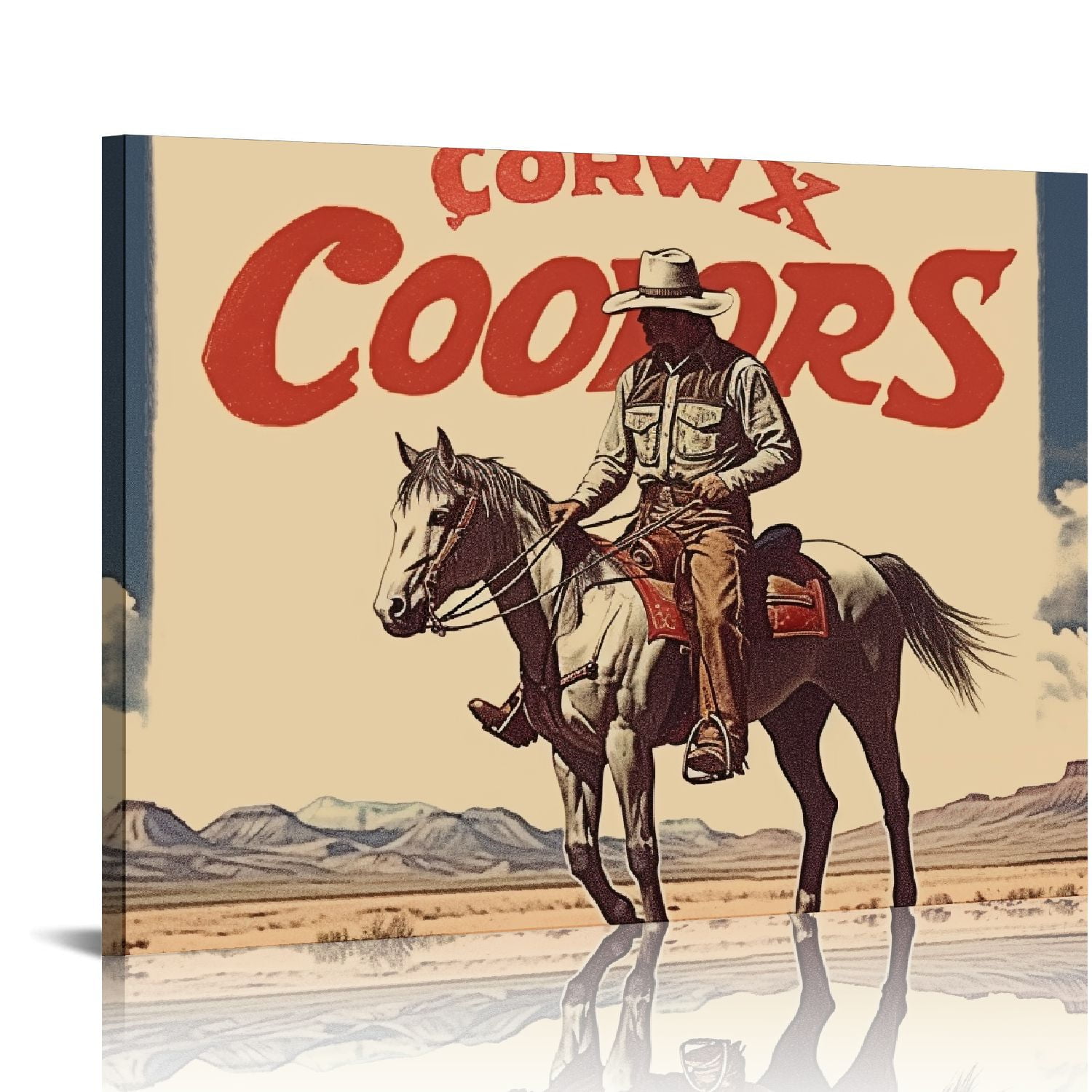 COMIO Vintage Advertising Poster - Retro Western Print - Cowboy, Funky ...