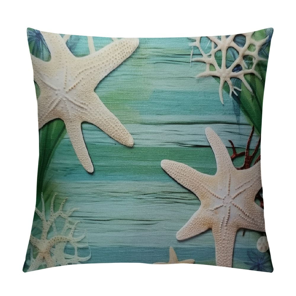 MLJA Vintage Beach Ocean Sea Starfish Pillow Covers Rustic Farmhouse ... MLJA Vintage Beach Ocean Sea Starfish Pillow Covers Rustic Farmhouse ...