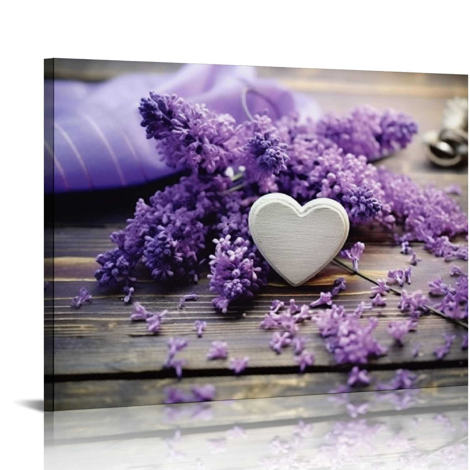 COMIO Vintage Flower Romantic Lavender Canvas wall Art, Purple Lavender ...