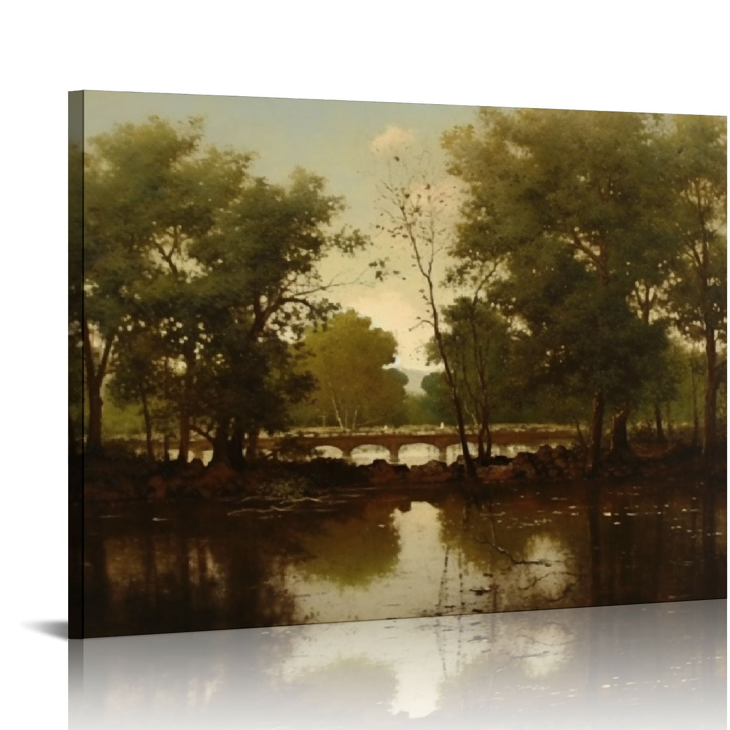 COMIO Vintage French Countryside wall art framed Canvas Wall Art Prints ...