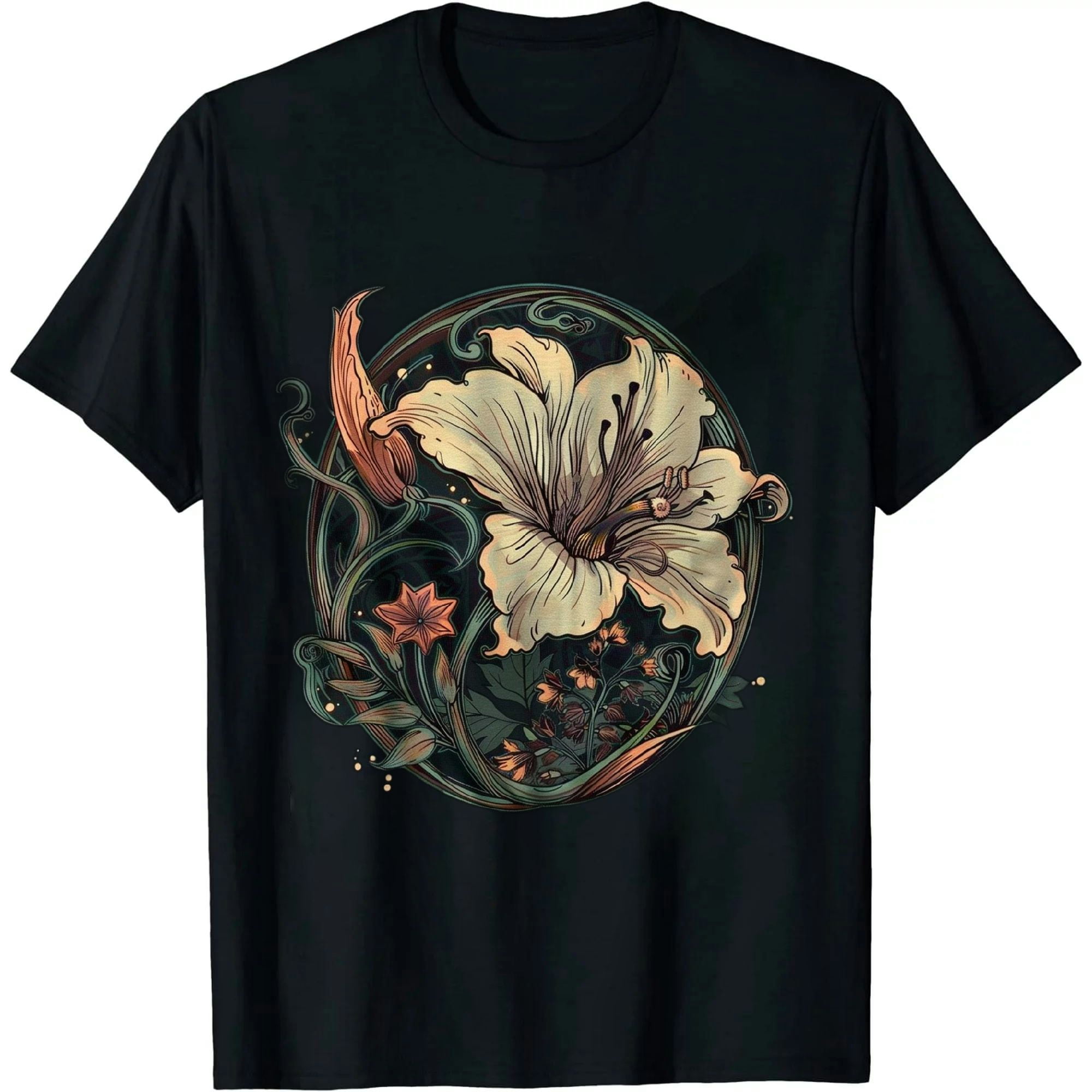 COMIO Vintage Lily Flower on Lily T-Shirt - Walmart.com
