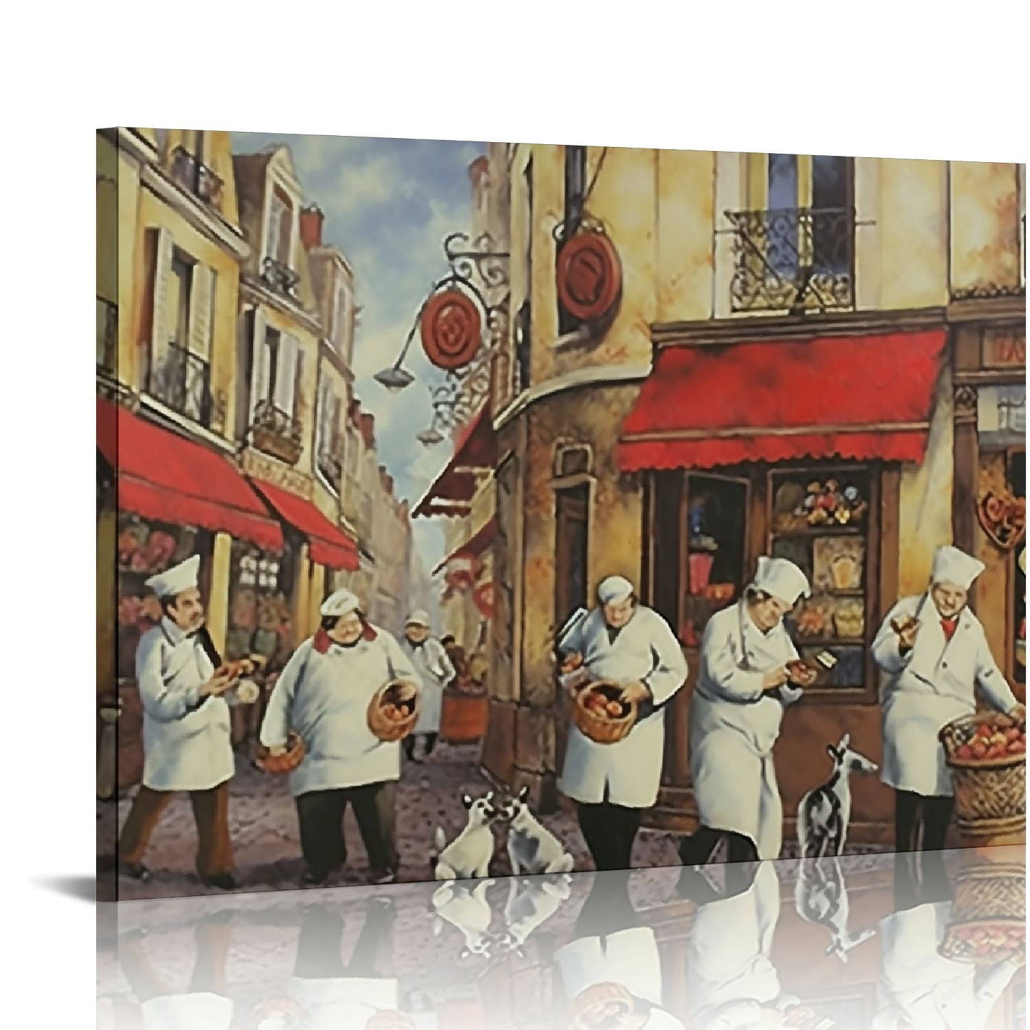 COMIO Vintage Metal Sign French Chef Retro Poster Plaque Tin Sign Wall ...