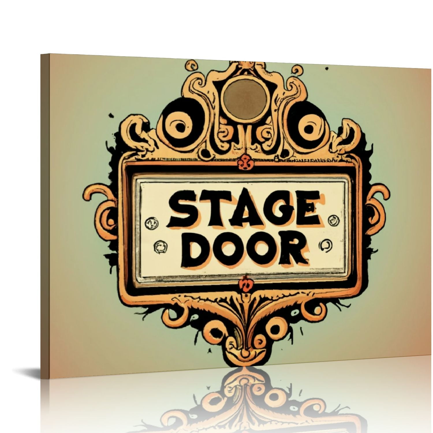 MLJA Vintage Metal Signs Stage Door Tin Sign Poster Wall Art Decor ...