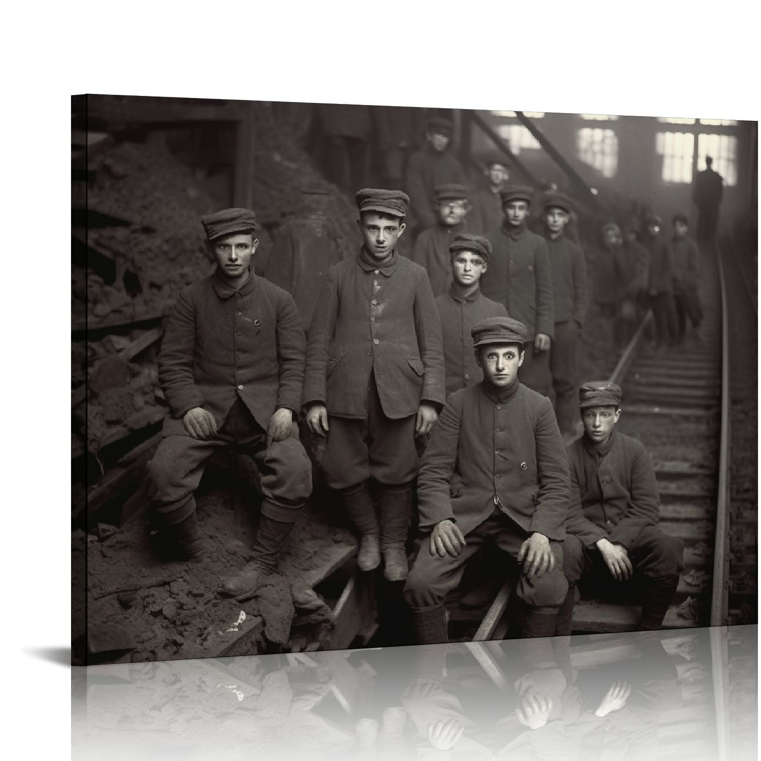 COMIO Vintage Old Photos of Coal Miners Posters Black and White Miners ...