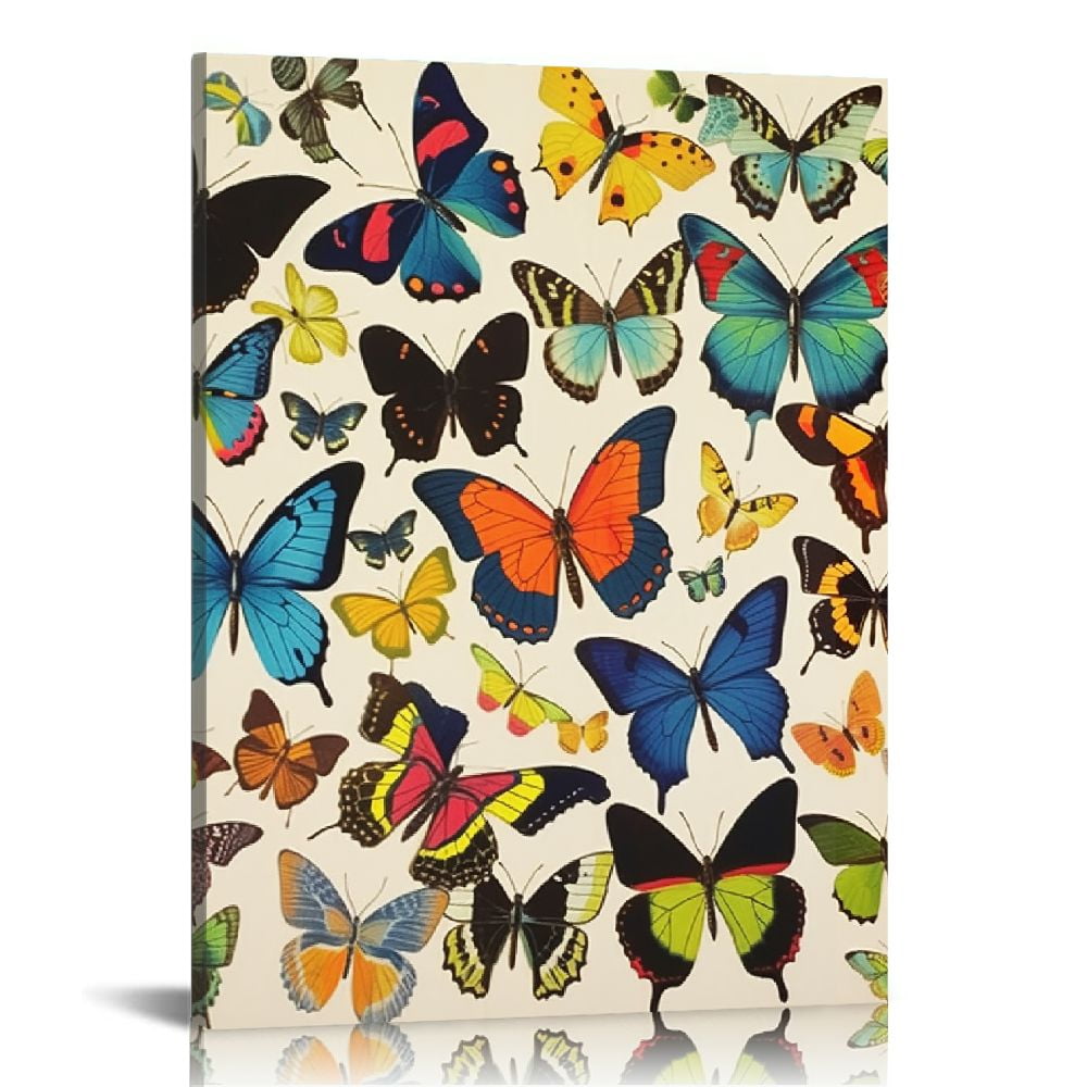 COMIO Vintage Papillons Butterflies Poster Butterflies Wall Art Prints ...