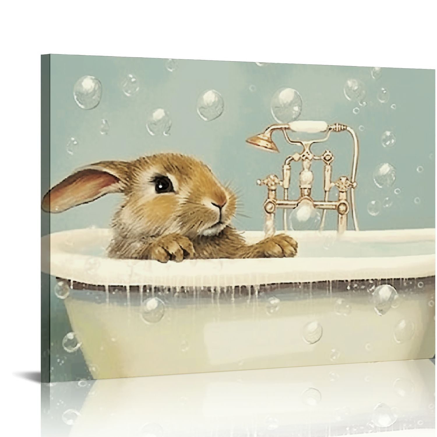COMIO Vintage Rabbit Co. Bath Soap, Wall Decor Wash Your Paws Bunny ...