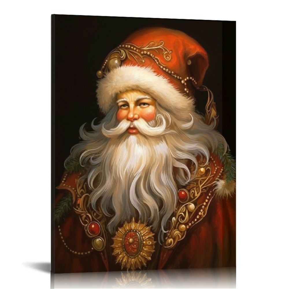 COMIO Vintage Santa Claus Poster Christmas Decorations Indoor Cool ...