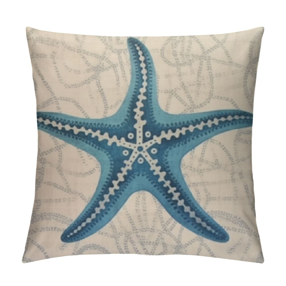 COMIO Vintage Sea Theme Pillow Covers Coastal Beach with Couch ...