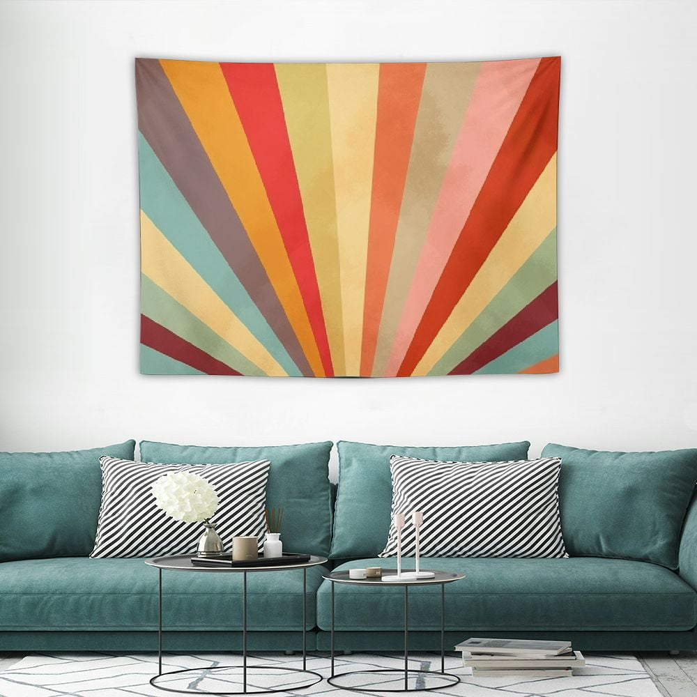 COMIO Vintage Sun Tapestry Bohemia Wall Hanging Retro 70s Rainbow ...