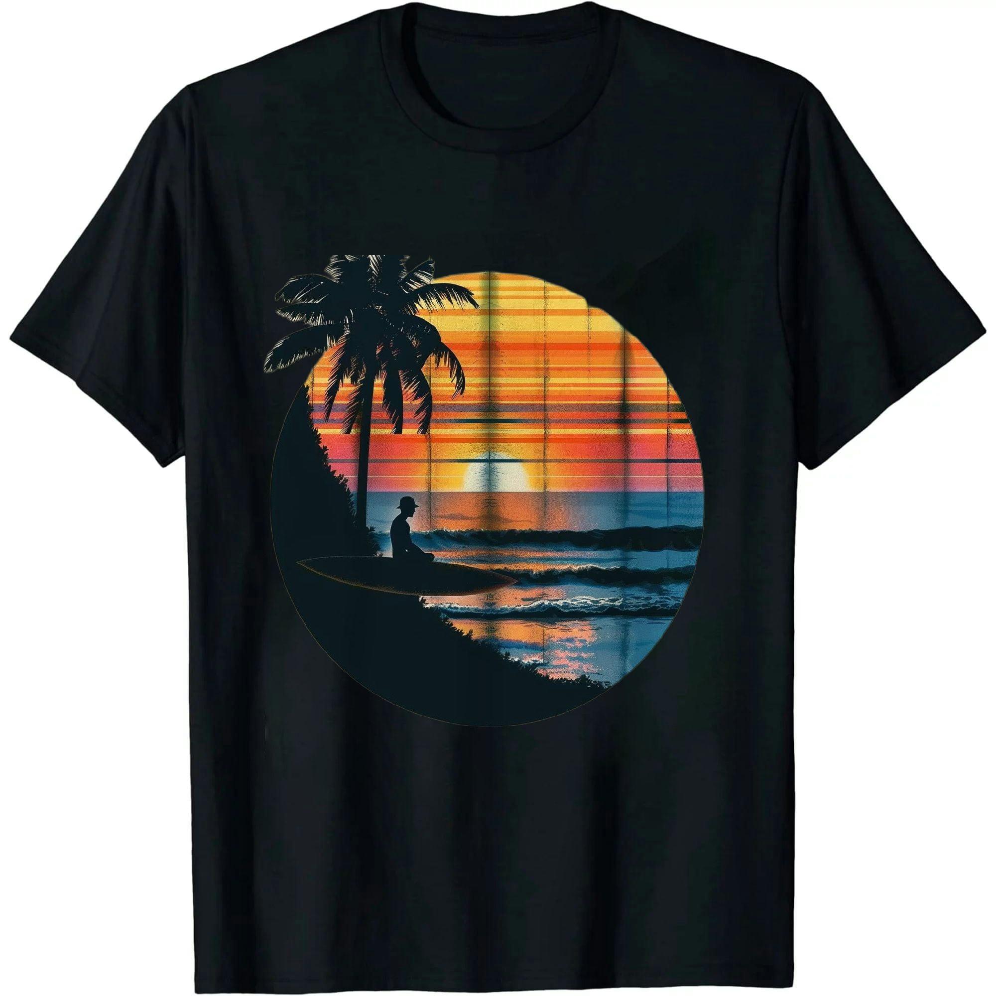 COMIO Vintage Surfer Retro Surfing Beach Surf T-Shirt - Walmart.com