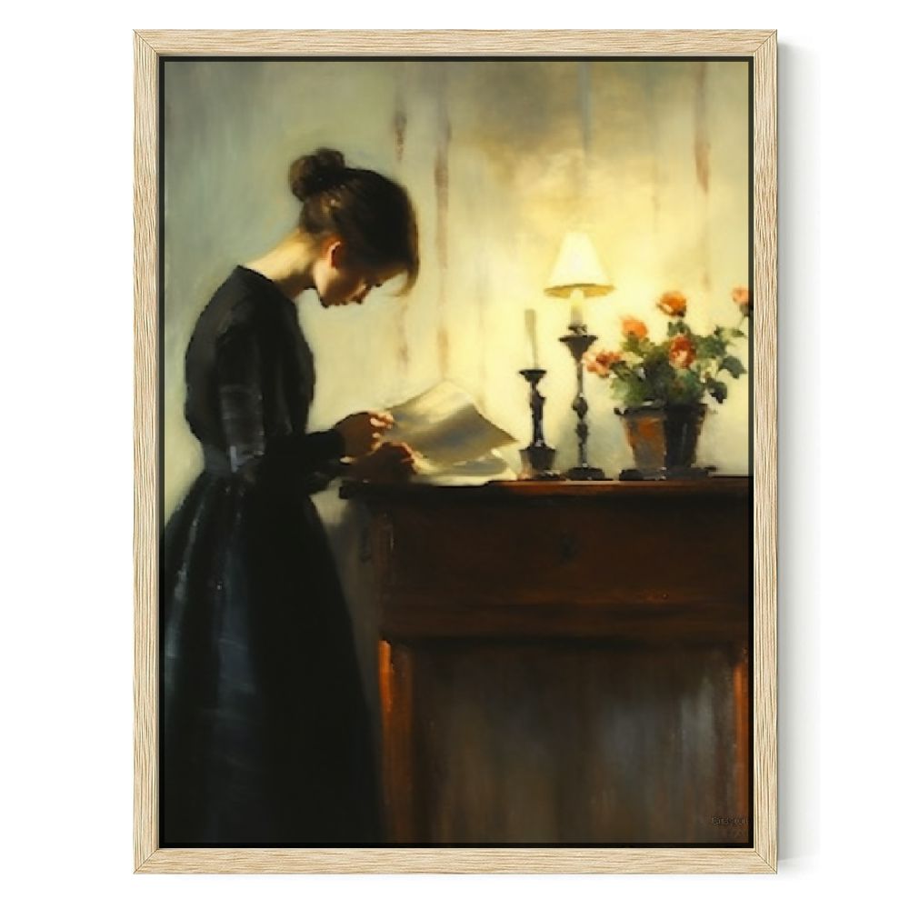 COMIO Vintage Wall Art Decor Women Backing Portrait Wall Painting ...