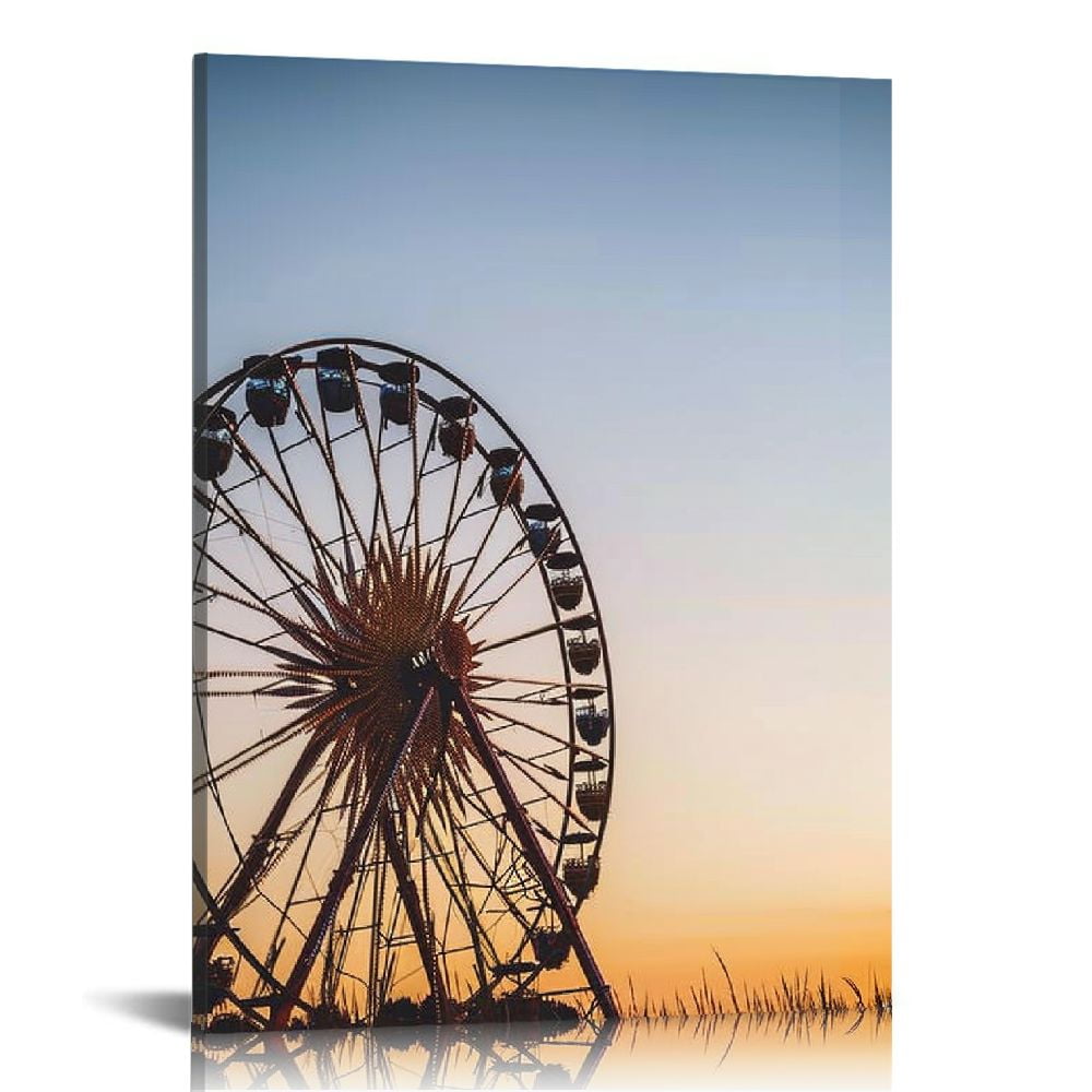 COMIO Virginia Beach Ferris Wheel Canvas Wall Art Print, Virginia ...