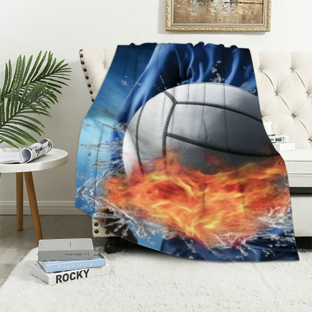 COMIO Volleyball Throw Blanket Ultra Soft Warm All Season Volleyball ...