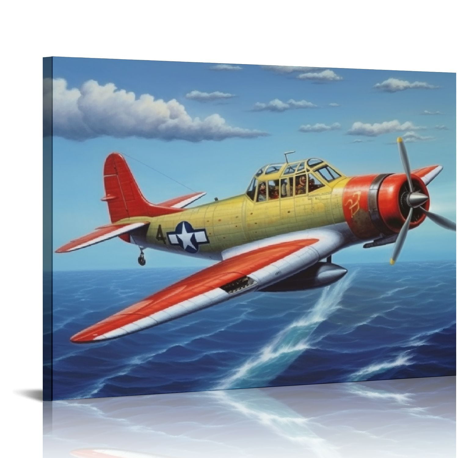 COMIO WWII Vintage Military Aircraft, War Thunder Aircraft Art Retro ...