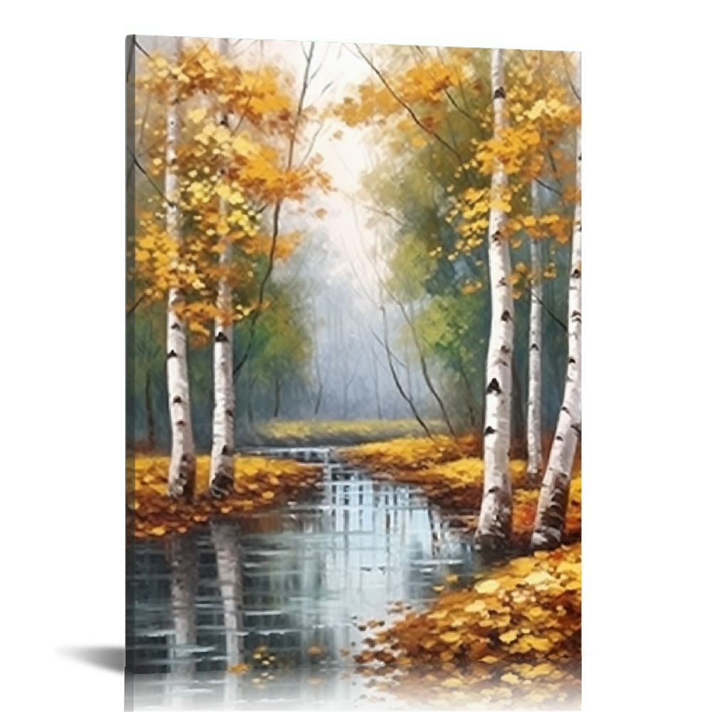 COMIO Wall Art for Bedroom - Rustic Forest Landscape Pictures Canvas ...