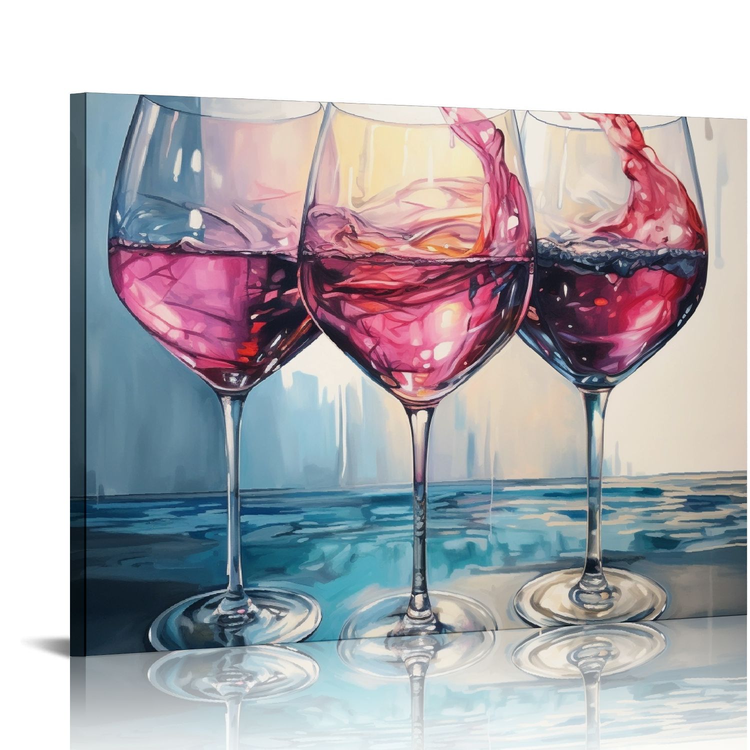 COMIO Wall Art Decor Large Canvas Print Picture Abstract Red Wine ...