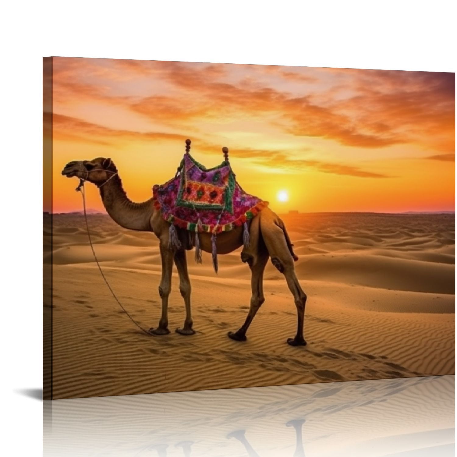 COMIO Wall Art For living room Desert Camel Canvas Poster Printing ...