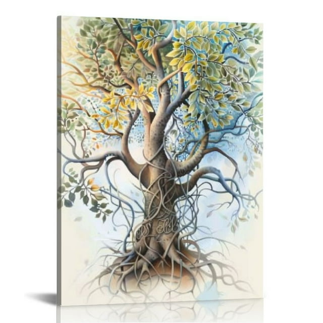 COMIO Wall Art Gold Abstract Tree of Life Prints,Boho Modern Yin Yang Art Posters Painting ...