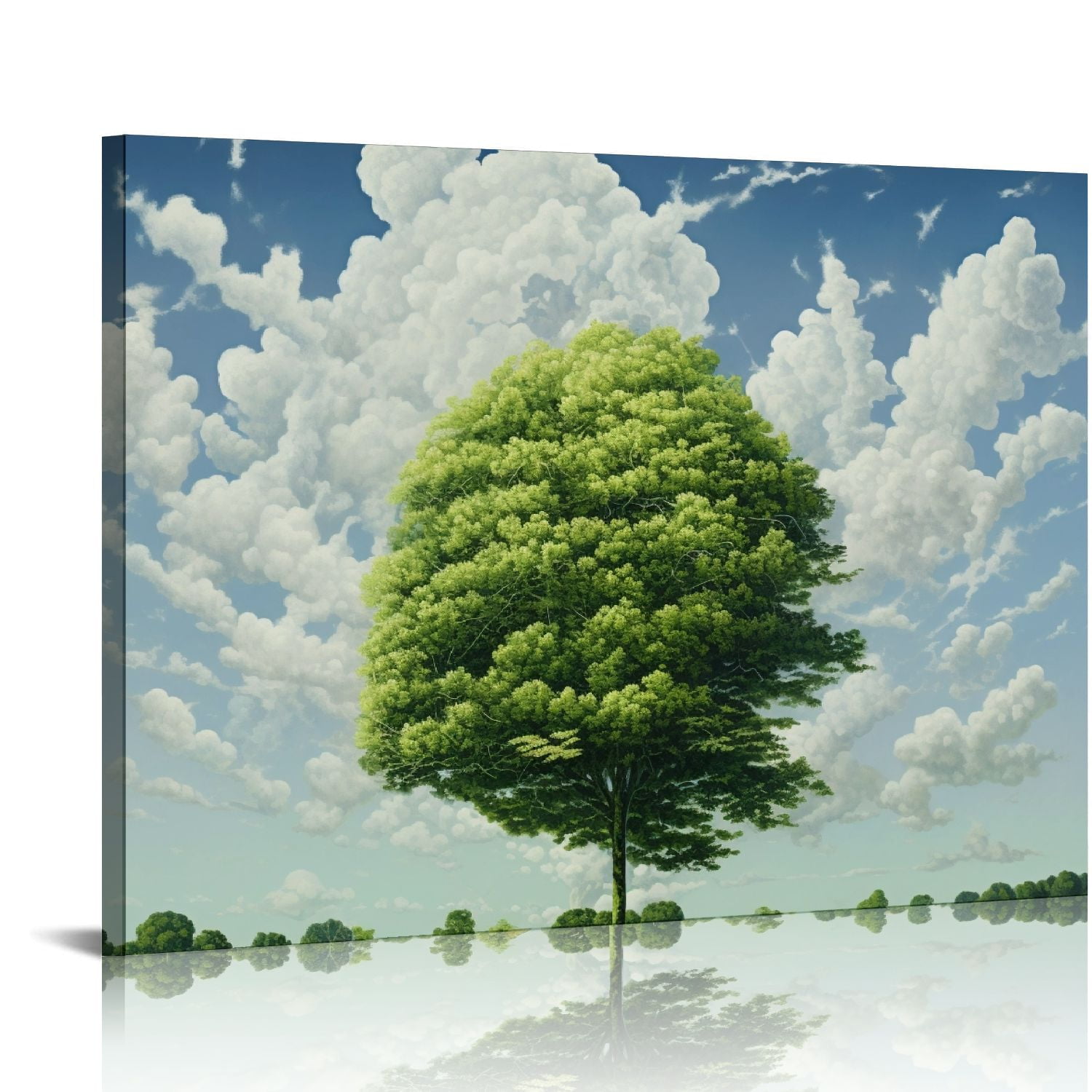 COMIO Wall Art Light modern Abstract tree Canvas wall art Framed ...