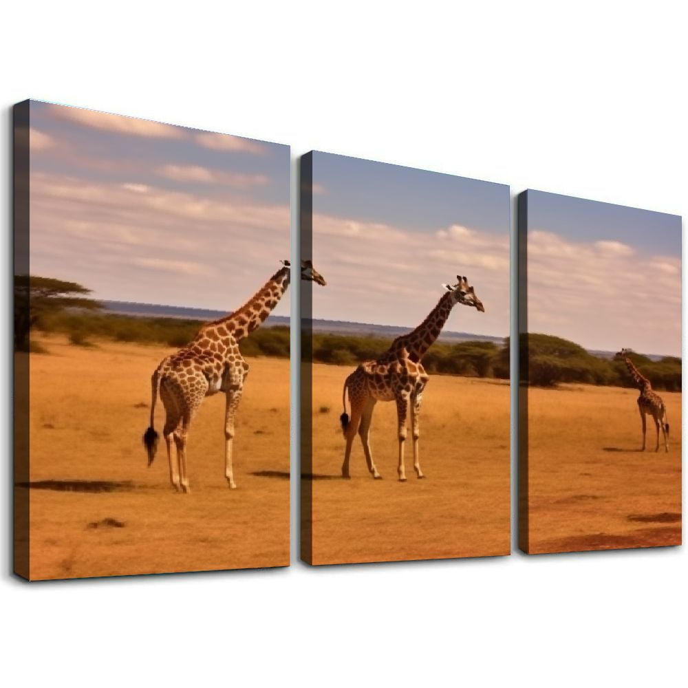 COMIO Wall Art Paintings Kenya East Africa Some Giraffe Masai Mara National Great Rift Valley ...