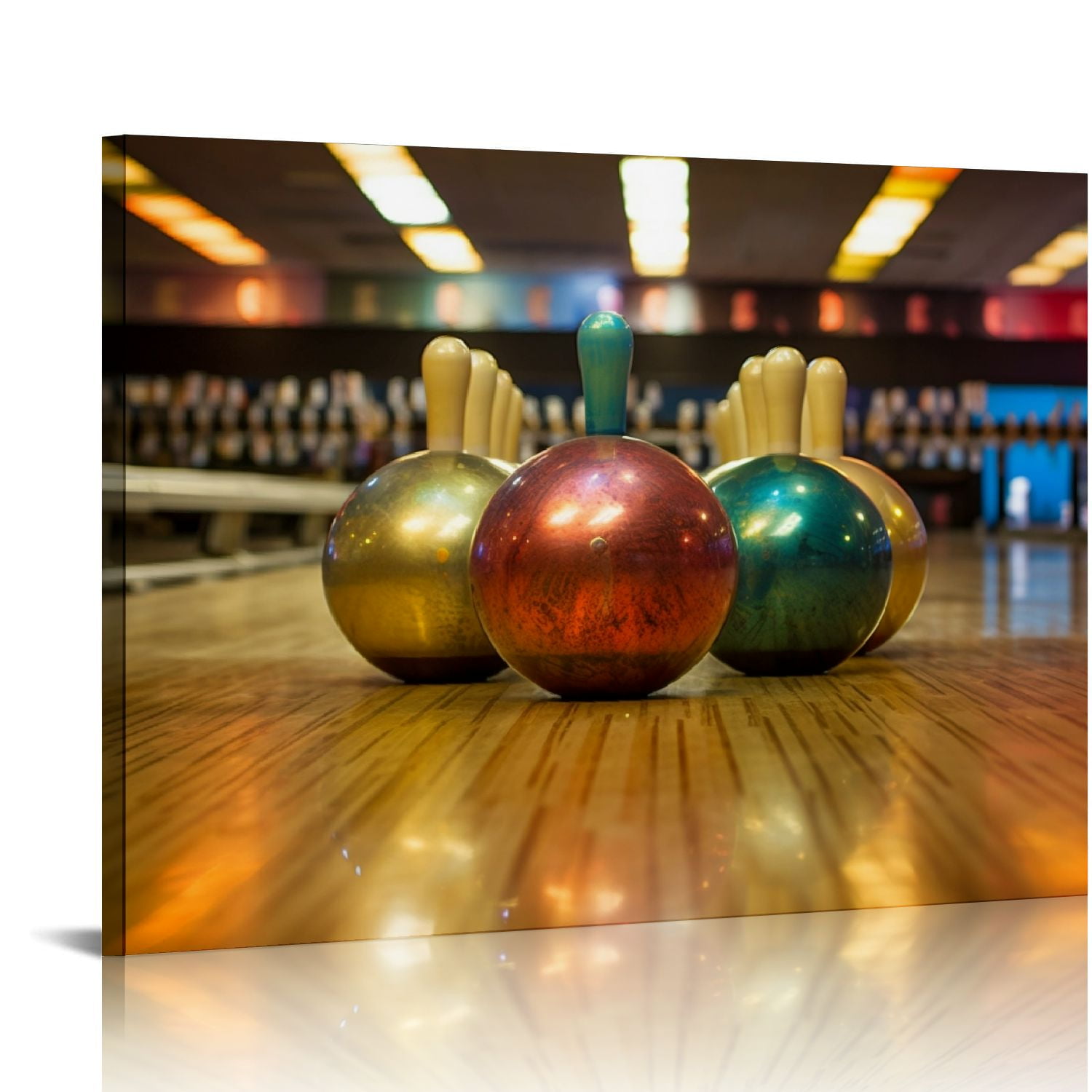COMIO Wall Decor Bowling Ball Canvas Wall Art Bowling Modern Artwork ...
